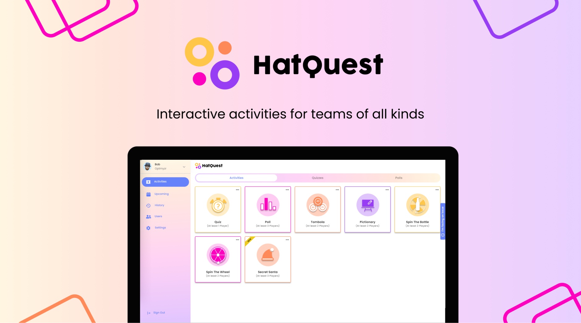 HatQuest - Interactive activities for teams of all kinds